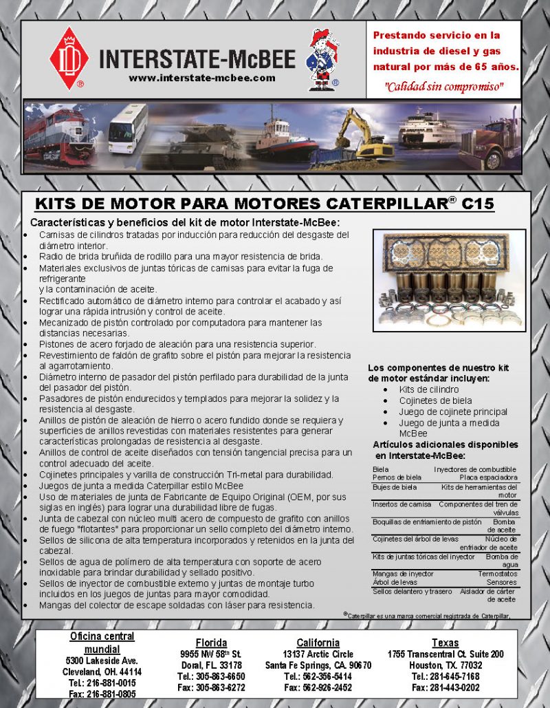Interstate-McBee Caterpillar Replacement Parts
