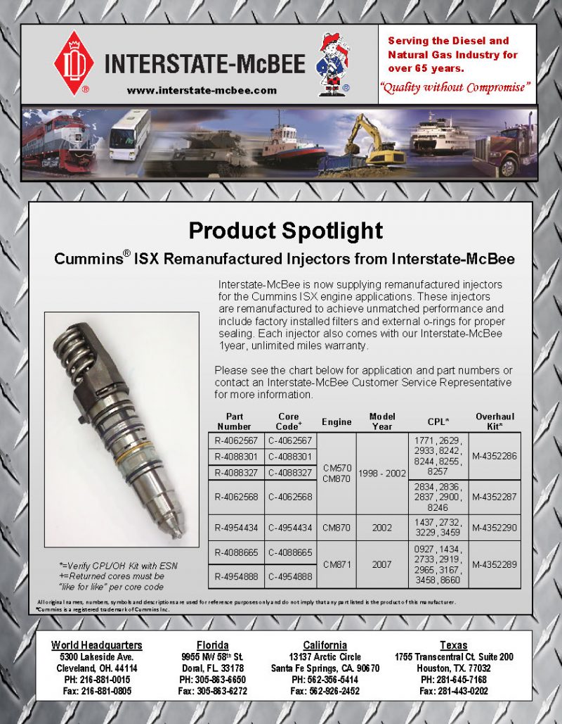 Interstate-McBee Cummins Parts