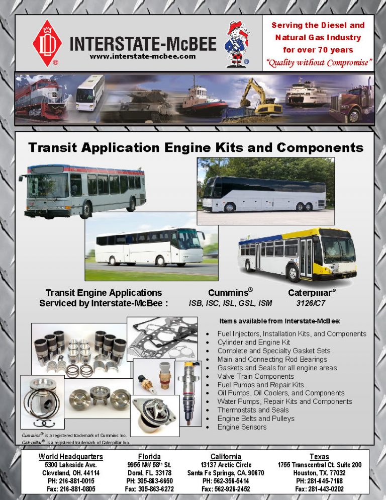 Interstate-McBee Caterpillar Replacement Parts