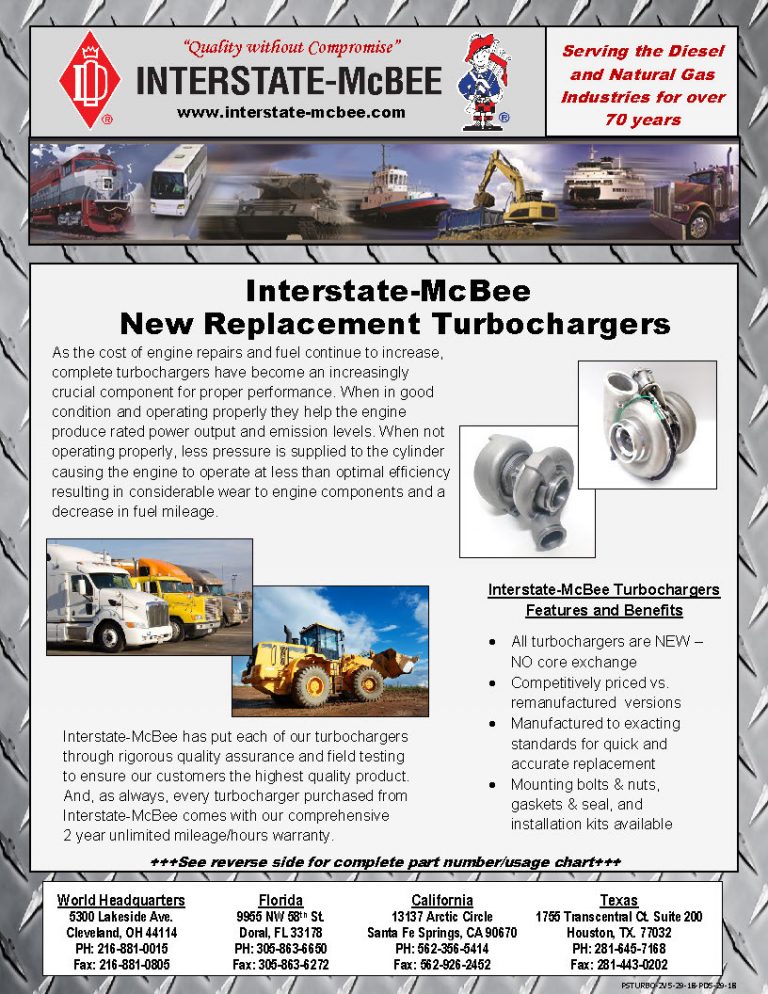 Interstate-McBee Caterpillar Replacement Parts