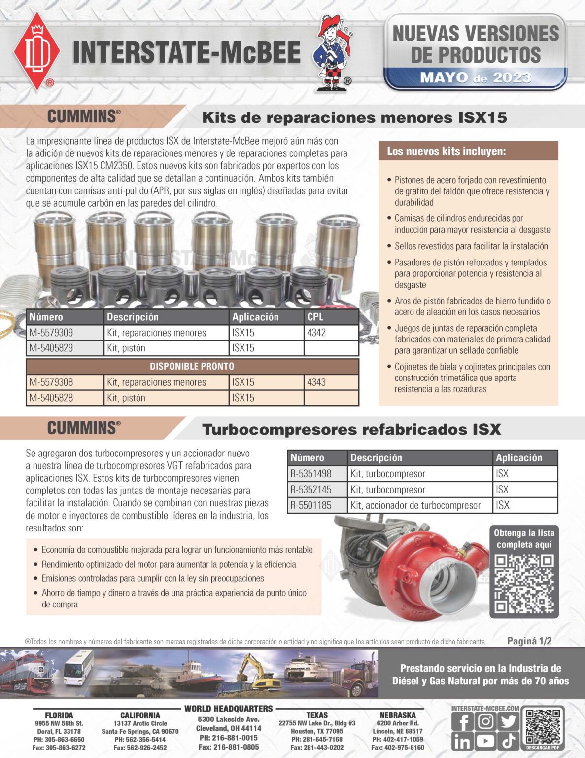 Interstate-McBee Caterpillar Replacement Parts