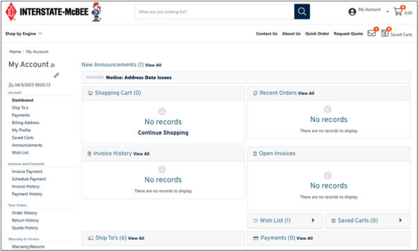 How to Use Interstate-McBee's Online Shopping Portal